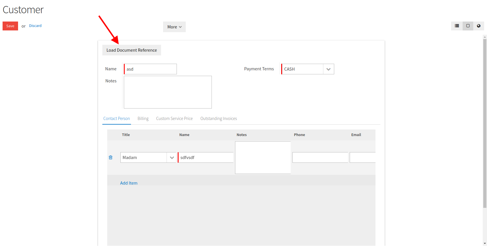 Document Model Reference Button - Internal Renseki Platform Documentation